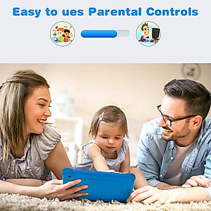 7 inch Kids Tablet, 8001280 IPS FHD Display, Android 11 Tablet PC, WiFi, Bluetooth, Dual Camera, Educational, Games, Parental Control with Kids-Tablet Case