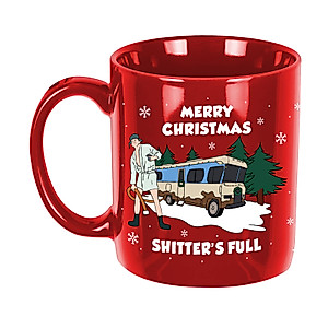 Arsemica National Lampoons Christmas Vacation Merchandise Gifts, Funny Christmas Coffee Mug, 11oz Christmas Vacation Drinking Cup Holiday Party Decor, Novelty White Elephant Gifts Stocking Stuffer