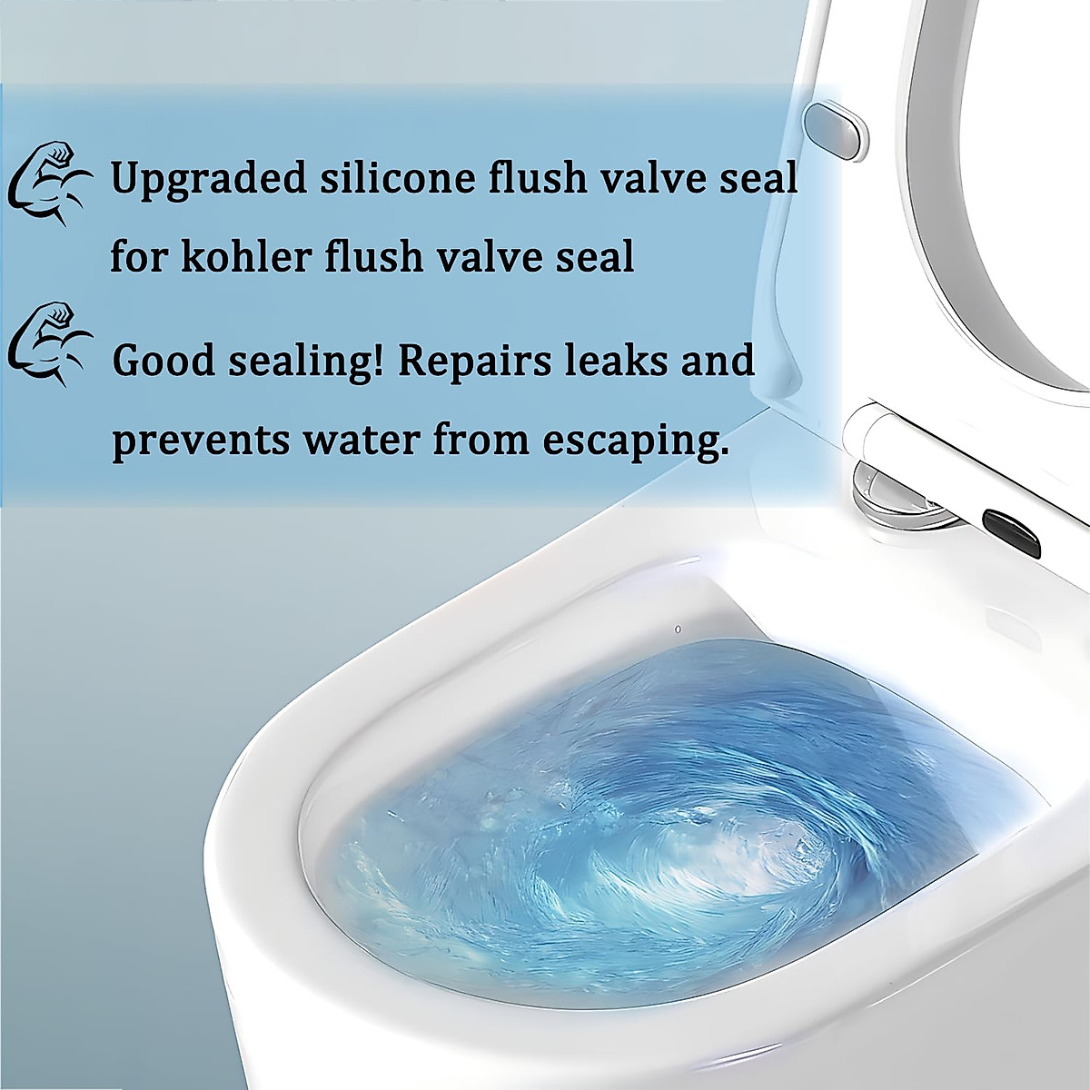 Flush Valve Seal for Kohler, Kohler Toilet Lank Parts, 3 Pack GP1059291 Silicone Replacement for Toilets, Upgraded Canister Flush Valve Kit(Yellow)