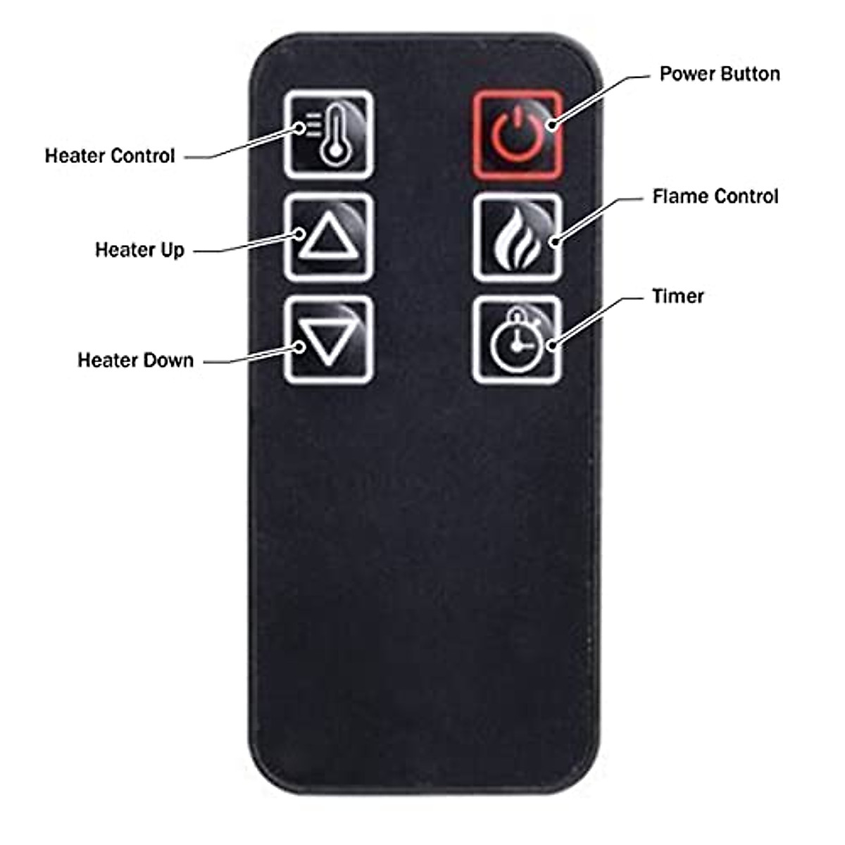 Electric Fireplace with Mantel - Freestanding Heater with Remote Control, Adjustable LED Flames and Faux Logs - Living Room Decor by Northwest (White)