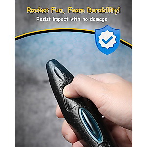 SainSmart Jr. Rocket Launcher for Kids, Motorized Air Rocket Outdoor Toy with LED Light, Self-Launching Rockets Kit, Gift for Boys and Girls (Black)