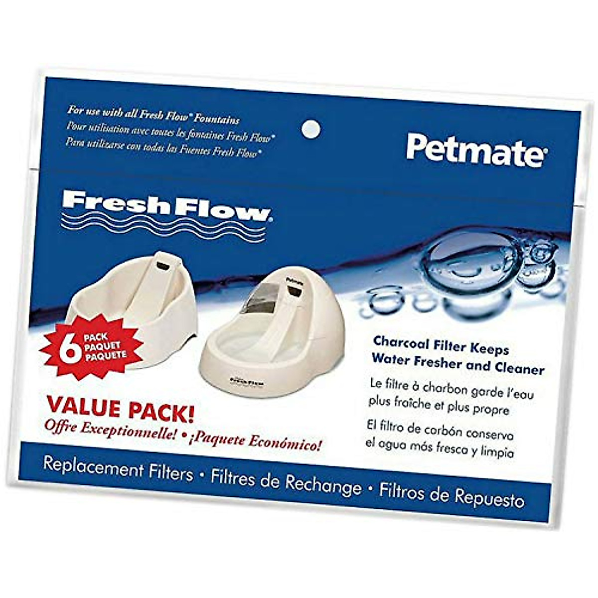 Petmate 24pk Fresh Flow Fountain Replacement Filters