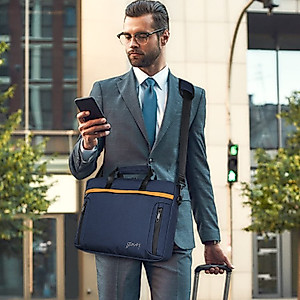 BE SMART Business Laptop Carrying Case bag, Briefcase Messenger Bag fits 15.6 inch Computer, Crossbody Shoulder Bag with RFID Pocket for Work or travel, Man & Woman