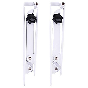 YARNOW Solar Panel Mount 2Pcs Solar Panel Bracket Foldable Solar Panel Mounting Racks 0-90 Degrees Solar Panel Support for Home Farm Office Store (Silver White) Solar Panel Mounting Brackets