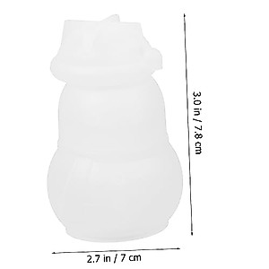 FAVOMOTO Resin Jar Molds 4 Sets Snowman Jar Mold Snowman Storage Holder Epoxy Resin Moulds Resin Tray Molds Jewlery Holder Stencils for Crafts Silicone Mold with Lid Snowman Mold