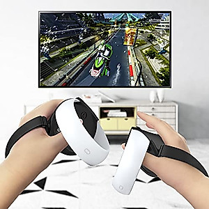 AMZDM Controller Grip for Oculus Meta Quest 2 Accessories Grips Cover for VR Touch Controllers Covers Protector with Non-Slip Joystick Covers 1Pair Black