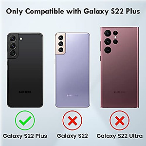 Caka for S22 Plus Case, Samsung Galaxy S22 Plus Case with Camera Cover & Kickstand with Built-in 360° Rotate Ring Stand Magnetic Magnet Protective Phone Cover Case for Galaxy S22+ Plus 5G -Green