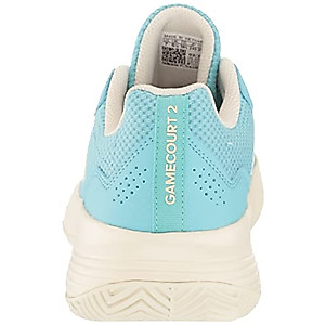 adidas Women's Game Court 2 Sneaker, Light Aqua/Off White/Bright Red, 8.5