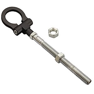MG Pro-industry Heavy Duty Front & Rear Bumper Screw on Track Racing Tow Hook for Toyota Highlander 2005-up,Prius Four 2009-2015,Rav4 Hybrid 2019-2020,Lexus IS/GS 2008-2011,CT 2011-2017 (Black)