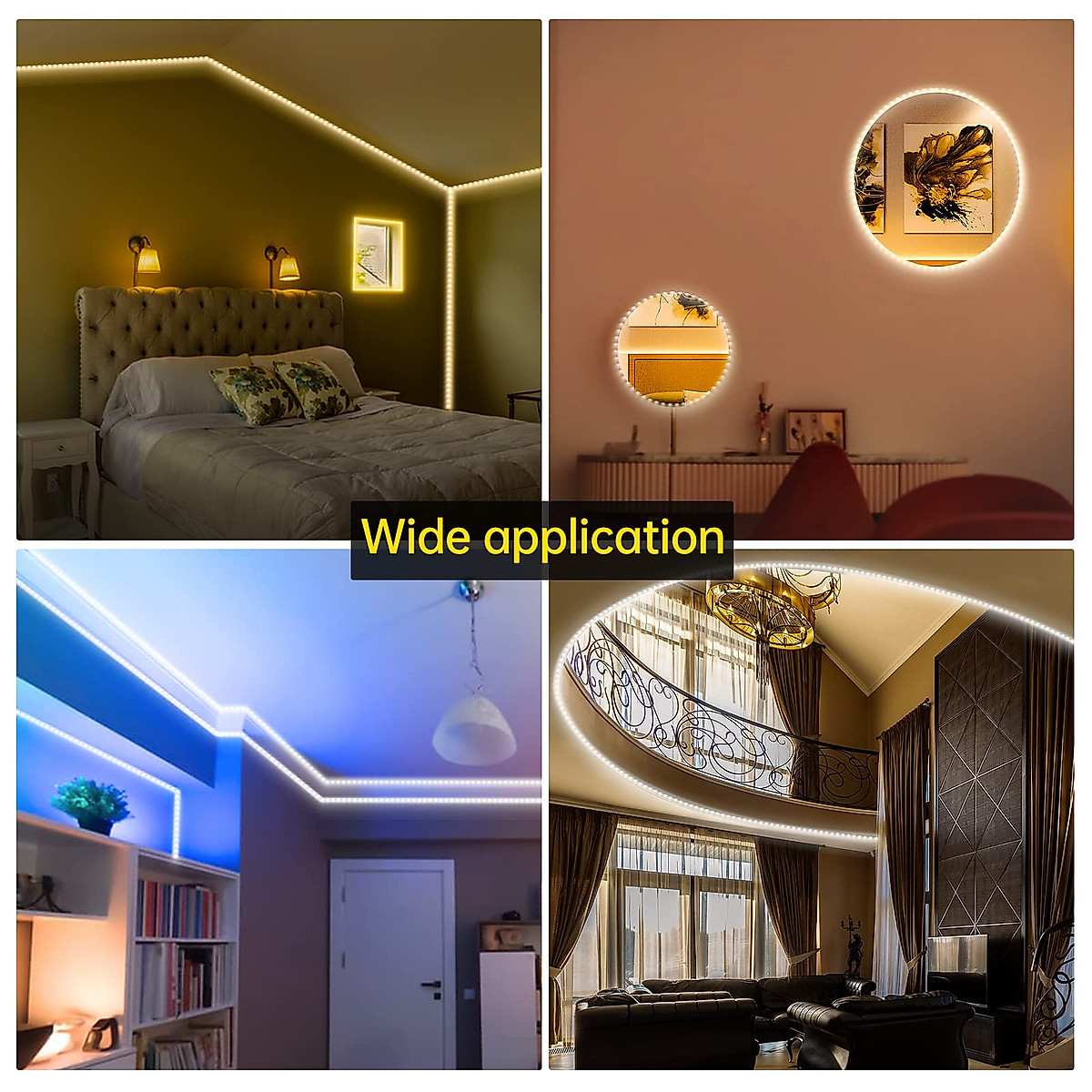 Muzata 6Pack 3.3FT/1M Bendable Silver LED Channel U Shape Aluminum LED Diffuser Channel with Milky White Cover U106 WW 1M