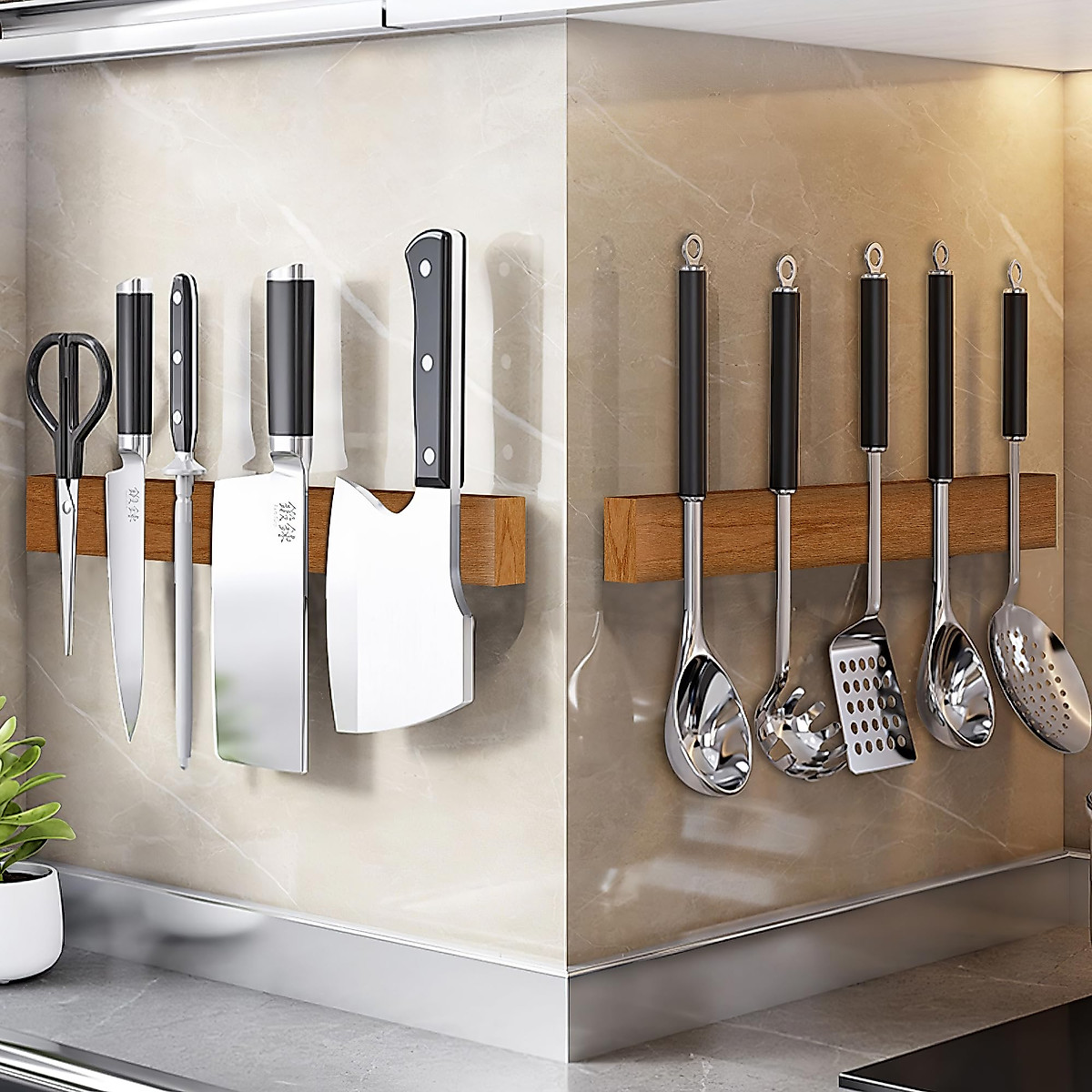 16 Inch Magnetic Knife Holder for Kitchen, Extra Strong Magnetic Knife ...