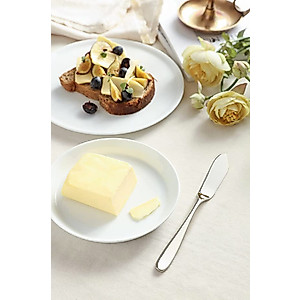 DANIALLI 45-Piece Silverware Set for 8 with Hostess Serving Utensils - 18/10 Stainless Steel, Modern Fidenza Flatware, Mirror-Polished, Dishwasher Safe (45-Piece Dining Set with 5-Piece Serving Set)