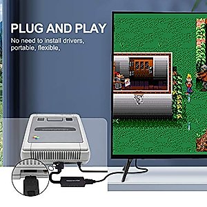 Azduou N64 to HDMI Converter Converts N64 Game Console Video Signal to HDMI Signal Easily Connect The Game Console to HDTV Adapter/Converter（Support N64，SNES，SFC，NGC）