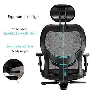 IRDFWH Ergonomic Computer Chair Home Swivel Chair Boss Seat Thicken Cushion Comfortable Reclinable Office Chair Sync Back Function