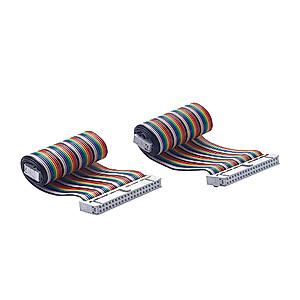 Heyiarbeit 2.54mm Pitch IDC 40 Pin Multicolor Wire Connector 30cm Length Flat Ribbon Cable for Video Audio Cable Connector Multicolor Tone 2pcs