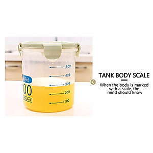 Muised Food Storage Containers with Lids, 600/800/1000ml Kitchen Storage Box Sealing Food Preservation Plastic Fresh Pot Container for Kitchen