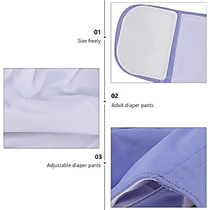 Healifty Adult Diapers Adult Incontinence Underwear Cloth Diapers for Elderly Washable Reusable Leak Protective Underwear for Women Men Purple