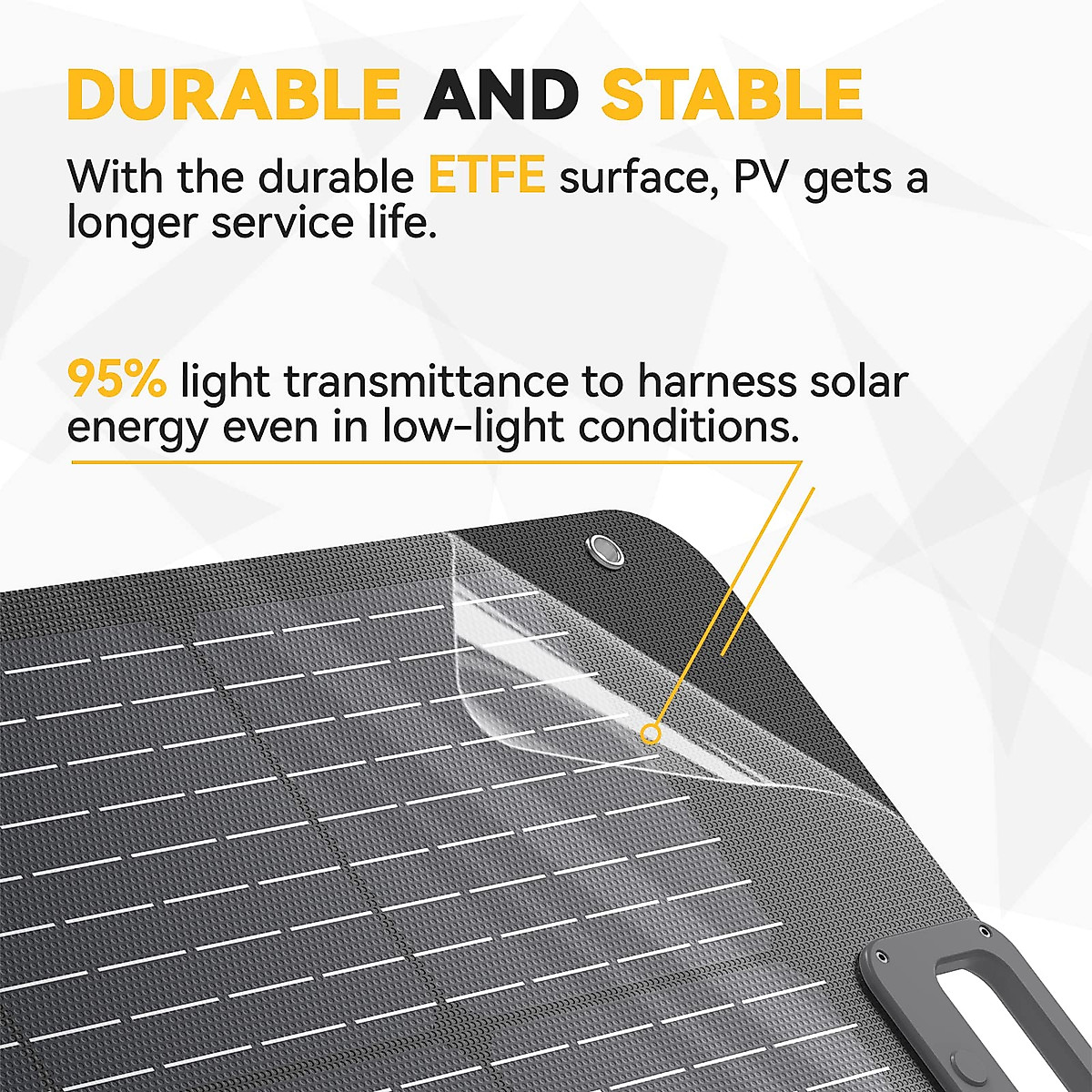 Power Queen 100W Portable Solar Panel for Power Station Generator, IP67 Foldable Solar Panel with MC4, Solar Charger with Adjustable Kickstands