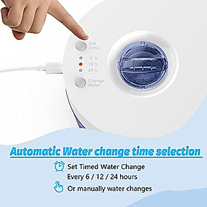 umosis Pet Water Fountain 1.8L Water Bowl Dispenser Automatic Replenish Drinking Fountains for Cats and Small Dogs Inside