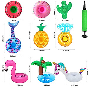 KUDES 9 Pack Bearded Dragon Bathe Float Bathtub Toys + 1 Inflatable Needle, Lizard Swimming Toys with Enjoy The Bath Time for Bearded Dragon Hamster and Other Small Animals