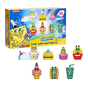 SpongeBob SquarePants Fun with Food Figure Set, Kids Toys for Ages 3 Up, Gifts and Presents, Amazon Exclusive
