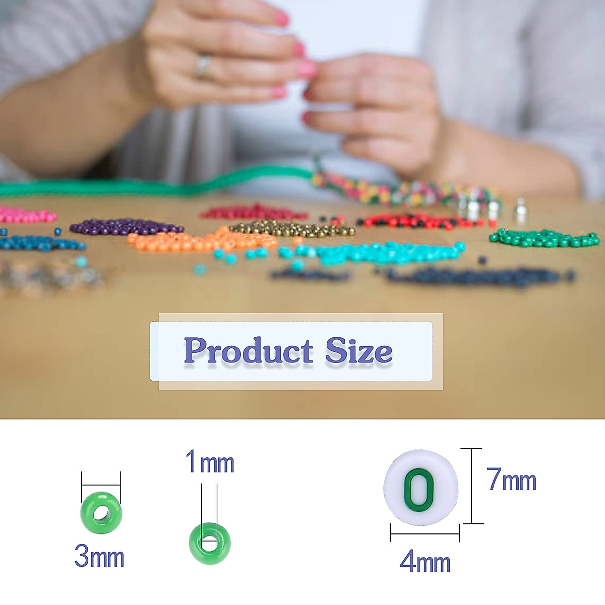 GREENTIME 3MM Bracelet Beads Kit for Bracelets Making, 35000pcs Seed Beads Small Glass Beads 8/0 Rainbow Beads Set with Letter Beads Elastic String Charms for Crafts (48 Colors)