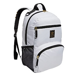adidas Originals National 2.0 Backpack, White/Gold Metallic, One Size
