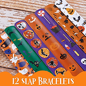 MOREDOTS Halloween Party Favors - 24 Pack (266PCS) Gloves Stuffed Toys Bulk, Non-Candy Halloween Treat Bag Fillers, for School Classroom Kids Toddlers Boys Girls Prizes Party Supplies