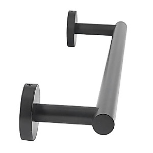 Towel Bar for Bathroom, 304 Stainless Steel Towel Holder, 45cm Matte Black Towel Rack, Nail Free Punch Single Rod Towel Rack, Simple and Stylish Black Towel Bar for Bathroom Kitchen