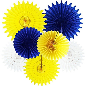 Graduation Party Decorations Navy Blue Yellow 2024/Navy Blue Yellow Graduation Decorations Birthday Party Decorations Navy Blue Yellow Bridal Shower Decorations/ Royal Prince Baby Shower Decorations