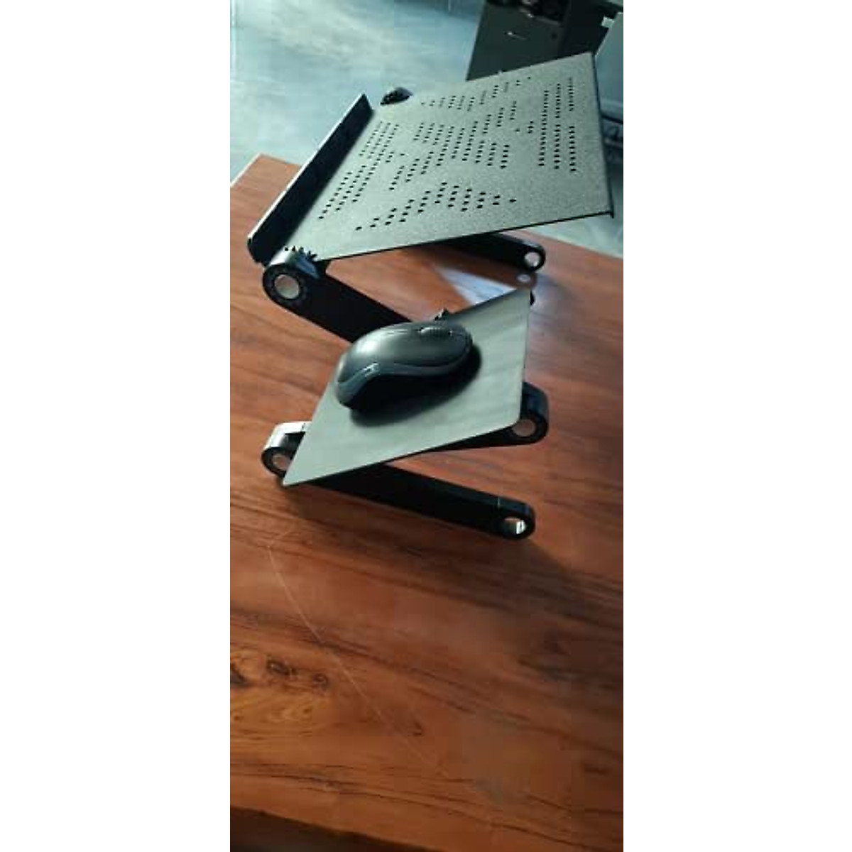 Desk York Flexible Laptop Stand for Couch/Recliner/Sofa - Computer Table, Laptop Holder for Bed - Cool Desk for Office & Home - Bday Gifts for Man, Women, Mom, Dad, Student, Friend-Aluminum-Black