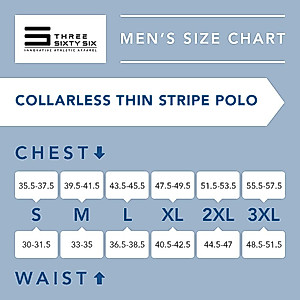 Three Sixty Six Collarless Golf Shirts for Men - Men’s Casual Dry Fit Short Sleeve Polo, Lightweight and Breathable