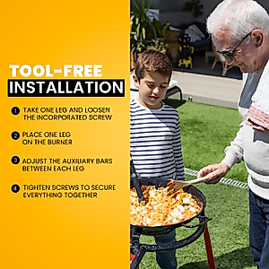 Machika Campfire Tripod | Camping Tripod | 3-Leg Camping Tripod For Cooking | Resistant & Stable Lacquered Iron Body | Perfect for Outdoor Cooking | 30 in |