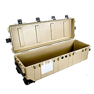 Eylar XXL 44 Inch Deep Heavy Transport Roller Gear, Camera, Tools, Equipment Hard Case Waterproof w/Foam Black (Tan)