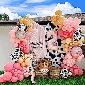 Cow Balloon Garland Kit Print Head Farm Animals Farm Animal Themed Party Decoration