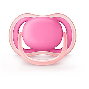 Philips AVENT Ultra Air Pacifier, 6-18 Months, Pink/Peach, 4 Pack, SCF245/42
