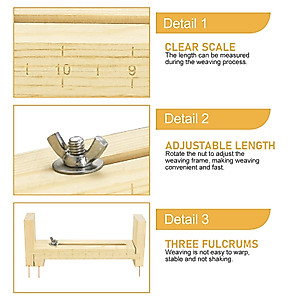 JOCAHULFX Wood Bracelet Maker Kit - U Shape Clear Scale Bracelet Jig with 2 Clamp, Paracord Jig DIY Hand Knitting Tool, Free Size Length