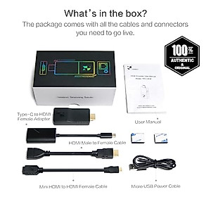 DDMALL Wireless HDMI Encoder HEVC, H.265 H.264 Video Encoder, Live Stream Encoder 1080p Support RTSP UDP RTMP, IPTV Encoder for Facebook, YouTube Live, Twitch and More (HEV-2KW)