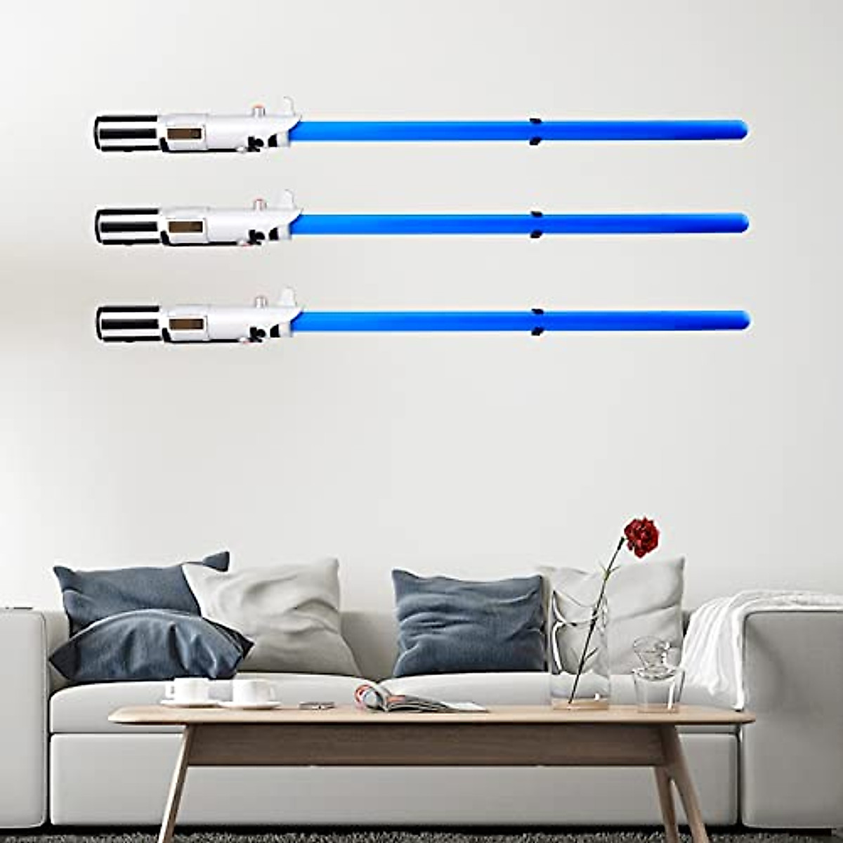 LEKUSHA Lightsaber Hilt Wall Mount Holder Light Saber Hilt Display Rack Hook Stand, Compatible for Any Lightsaber Hilt, Black Pack of 4