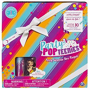 Party Popteenies - Rainbow Unicorn Party Surprise Box Playset with Confetti, Exclusive Collectible Mini Doll and Accessories, for Ages 4 and Up (Packaging may vary)
