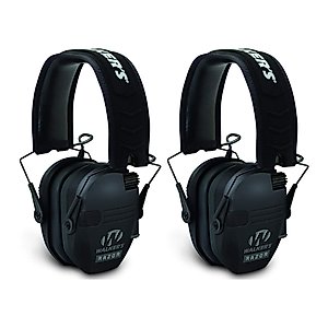 Walkers Razor Slim Electronic Shooting Muffs 2-Pack Bundle (Black)