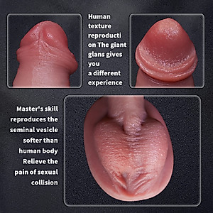 Small Dildo for Beginners, Reproduction Real Handmade Dildo, Lifelike Realistic Penis Adult Sex Toy. Silicone Suction Cup Dildos for Hands-Free Pleasure(Puppy)