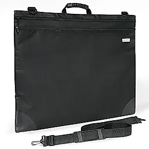 Arteza Art Portfolio Case, 20 x 26 inches, Black, Large Soft Art Storage Folder for Artwork Organization