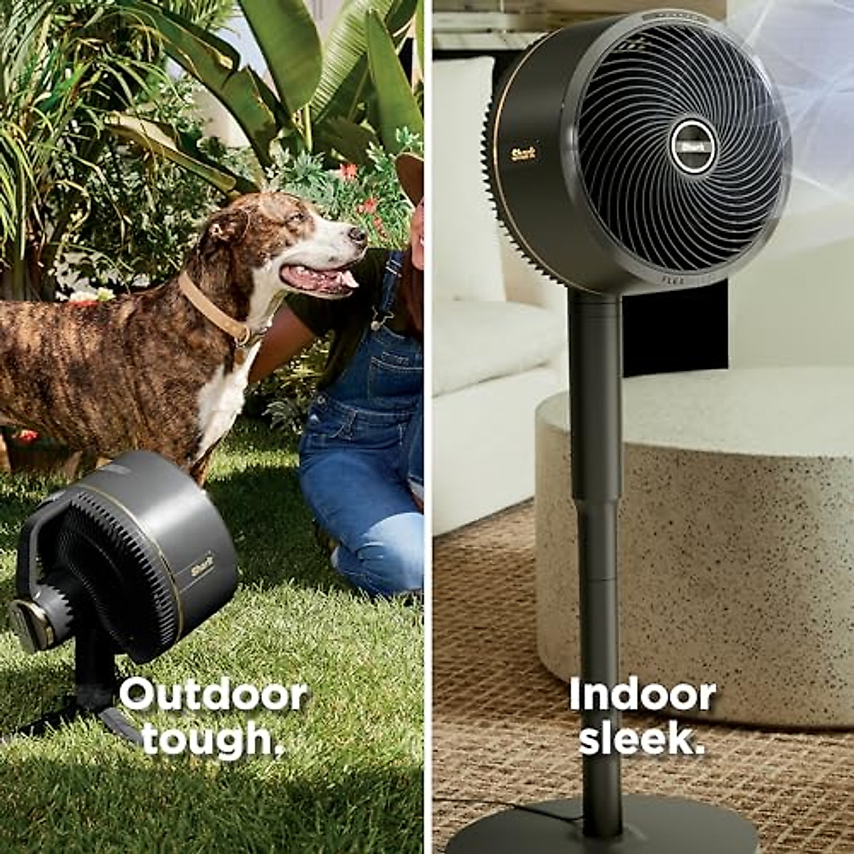 Shark FlexBreeze Indoor Fan for Home, Office & Bedroom, Corded & Cordless, Pedestal & Tabletop Oscillating Fan with Remote, Portable with InstaCool Misting Attachment for Outdoor Usage, FA222