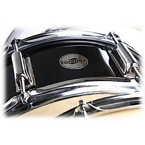 GRIFFIN Snare Drum | Poplar Wood Shell 14" x 5.5" with Black PVC & Coated Head | Acoustic Marching Percussion Musical Instrument Set with Drummers Key, 8 Metal Tuning Lugs & Snare Strainer Throw Off