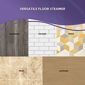 LIGHT 'N' EASY Multifunctional Steam Mop with Detachable Handheld Unit Floor Steamers Cleaner for Hardwood,Grout,Tile White, 7688ANW (Renewed)