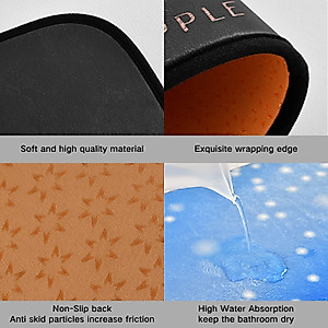 ALAZA Rose Gold Pineapple Black 2 Piece Kitchen Rug Floor Mat Set Runner Rugs Non-Slip for Kitchen Laundry Office 20" x 28" + 20" x 48"