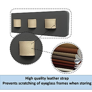 Owowong Sunglasses Organizer,Wood Storage Wall Mounted Eyewear Display，Hanging Sunglasses Storage Rack, Sunglass Holder for Living Room, Bedroom and Study, Home Decor, Black