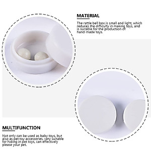 100pcs Boxes Rattle Box Baby Noisemaker Plastic Ring Boxes Baby Rattle Toy Rattle Toys for Infant Plush Toy Replacement White Noisemakers Toy Accessory Rattle Toys for Baby
