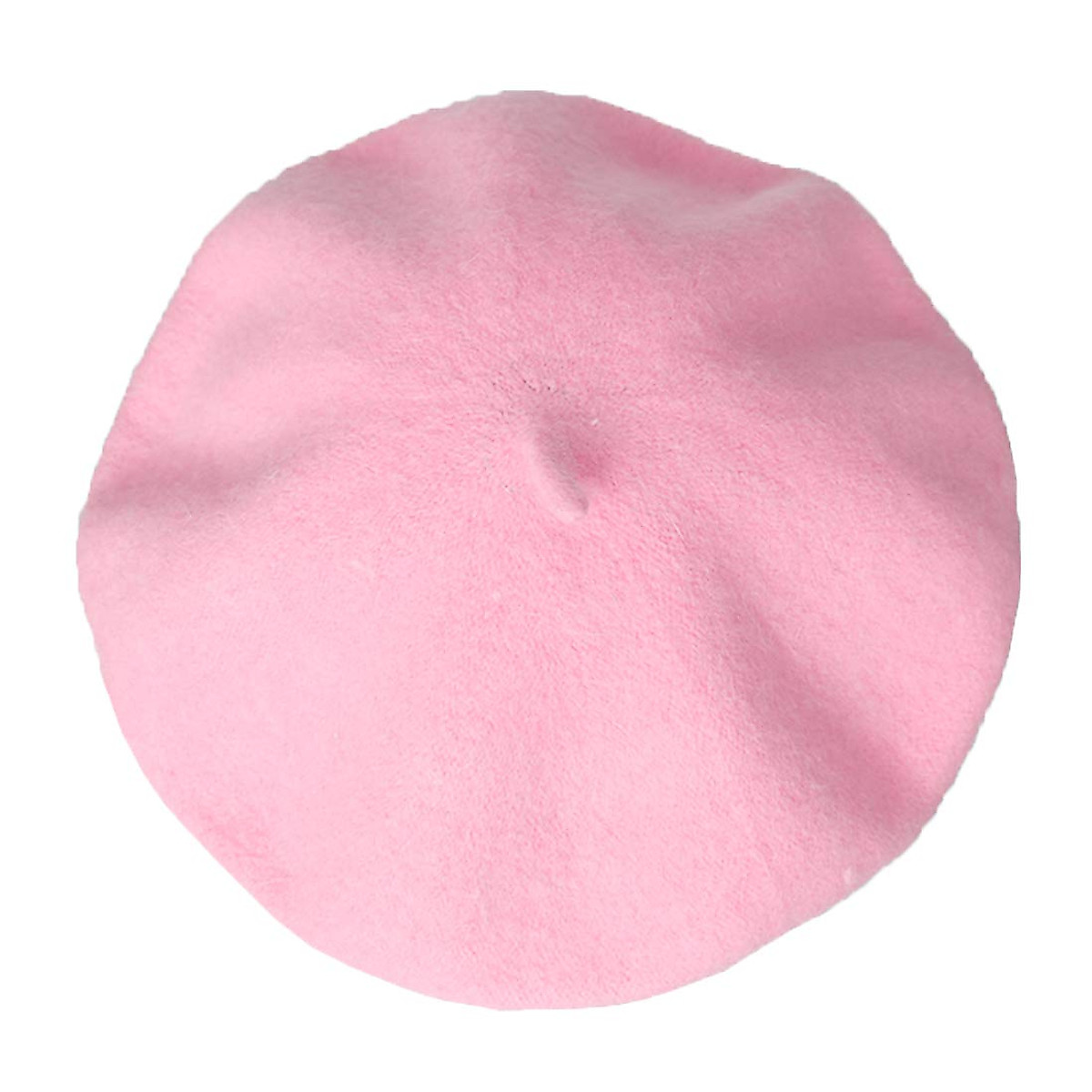 JOYHY Women's Solid Color Classic French Style Beret Beanie Hat Pink